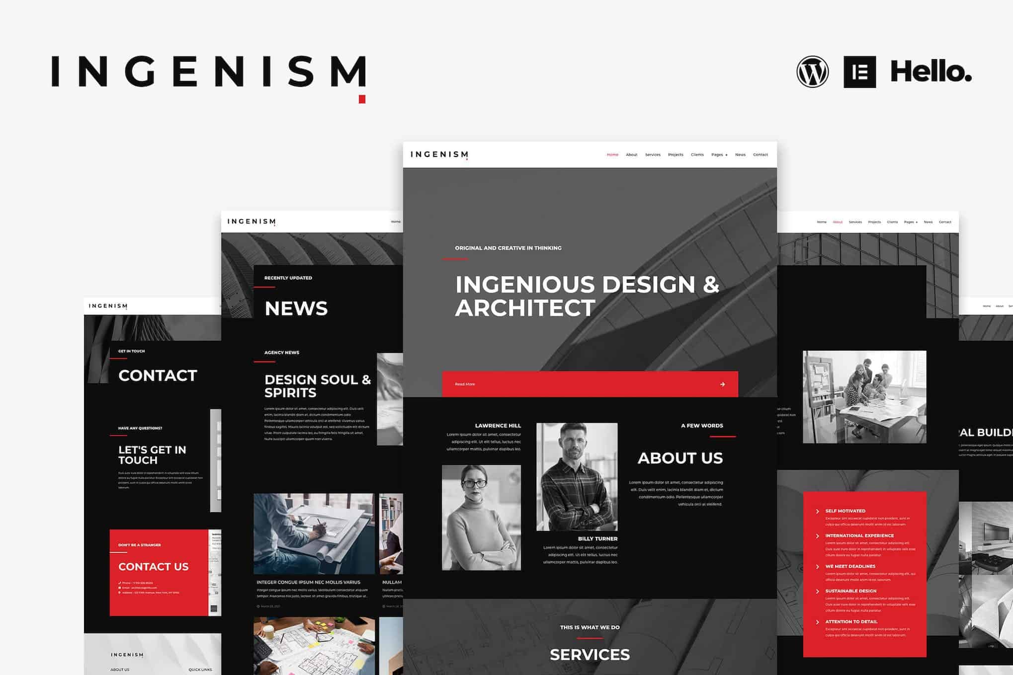 INGENISM - Architectural Design Agency Elementor Template Kit Latest ...