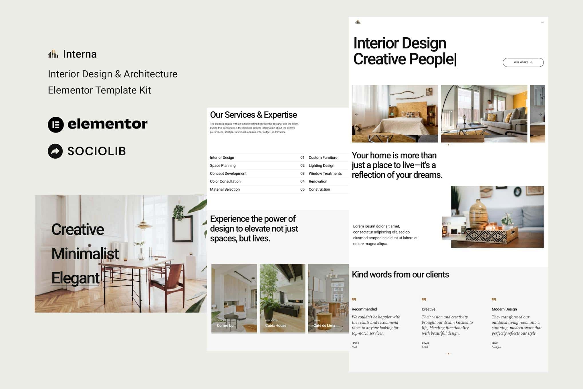 Interna - Interior Design & Architecture Elementor Template Kit Latest ...