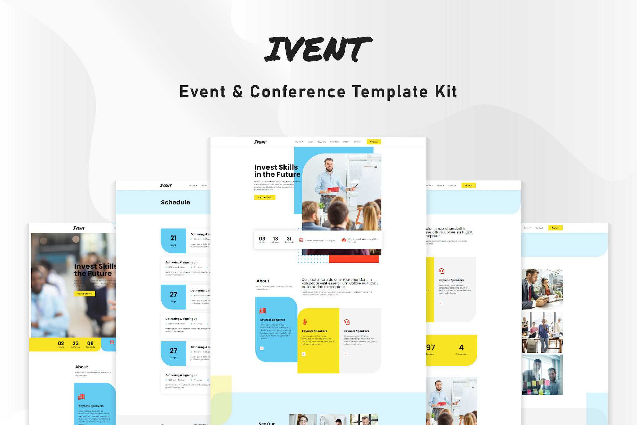 Ivent - Event & Conference Elementor Template Kit Latest - WP NULLED
