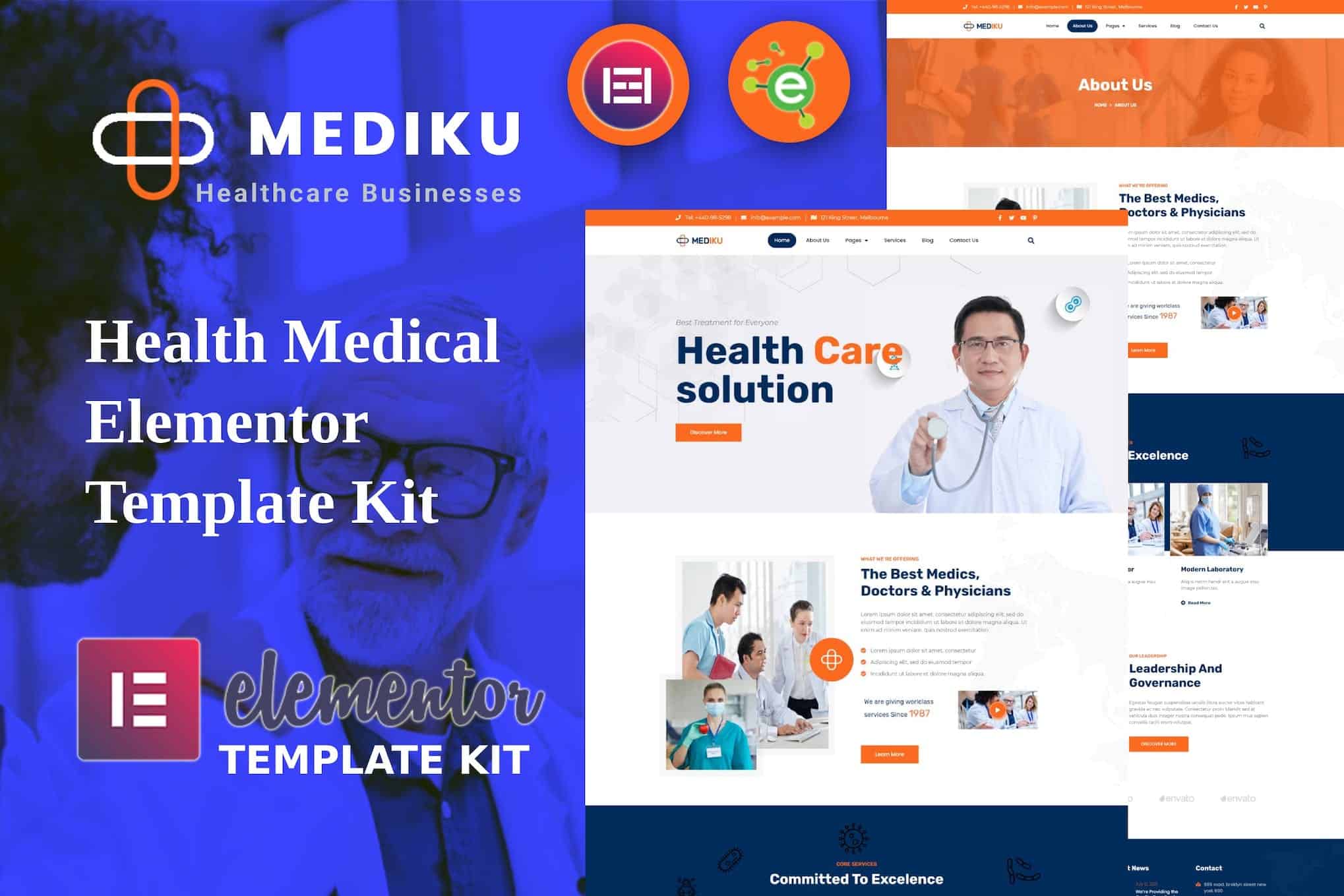 Mediku - Health Medical Elementor Template Kit Latest - WP NULLED